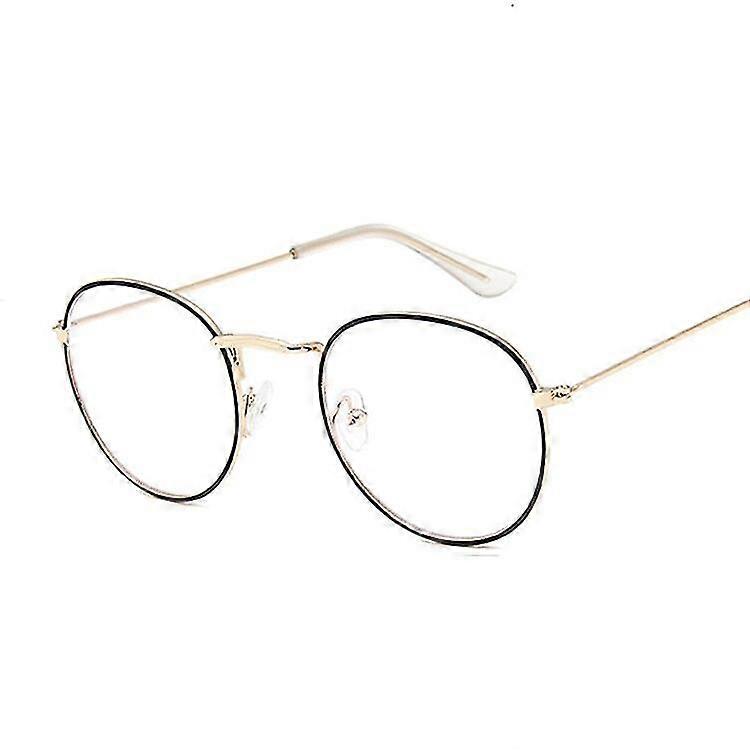 New Vintage Round Glasses Frame Women Metal Small Circle Shape Eyewear ...