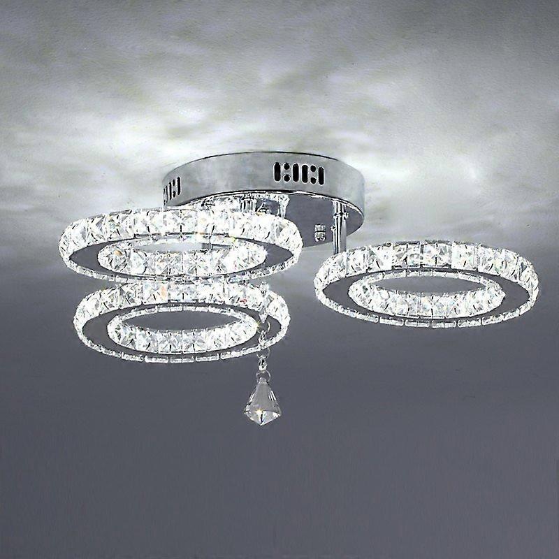 Modern Led Chandelier K9 Crystal Ceiling Lamp Fixture Bedroom Living ...