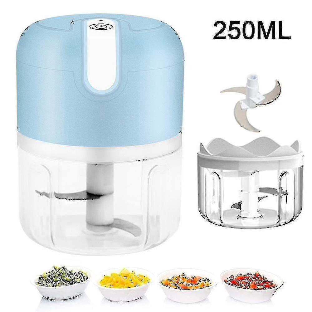 Electric Mini Garlic Chopper Small Wireless Food Processor Portable ...