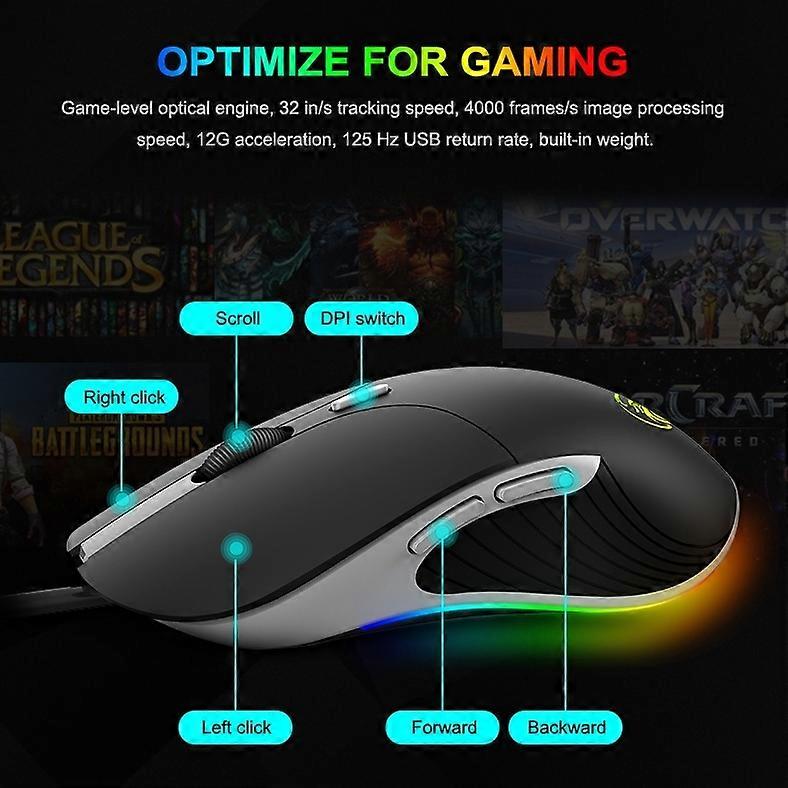 iMICE X6 Wired Mouse 6-button Colorful RGB Gaming Mouse | Fruugo UK
