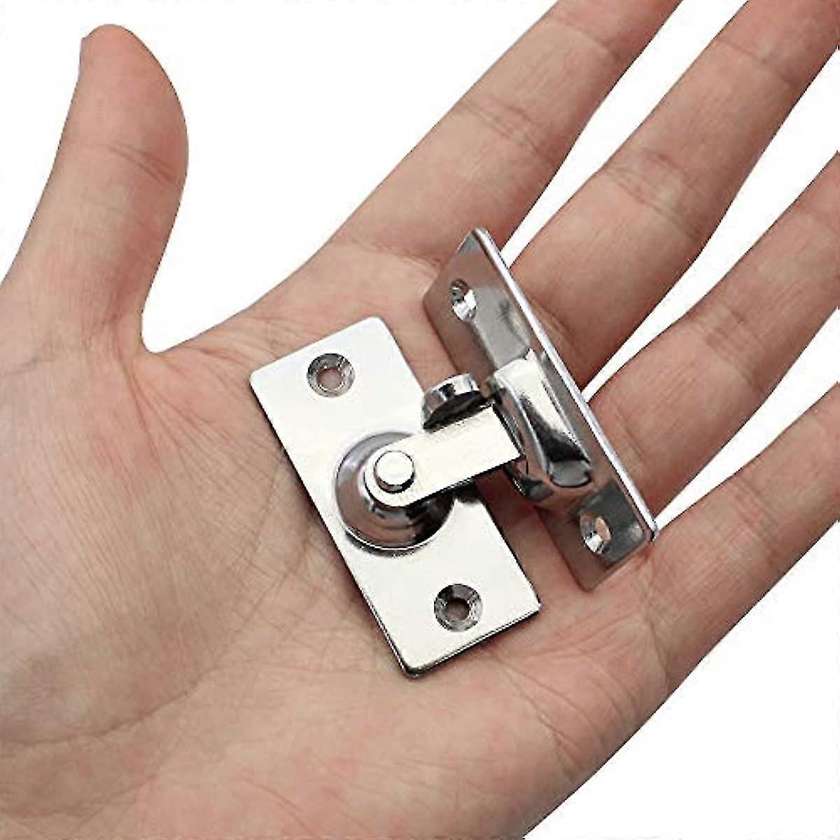 2 Pairs Door Hasp Latch Small 90 Degree Right Angle Buckle Hook Lock ...