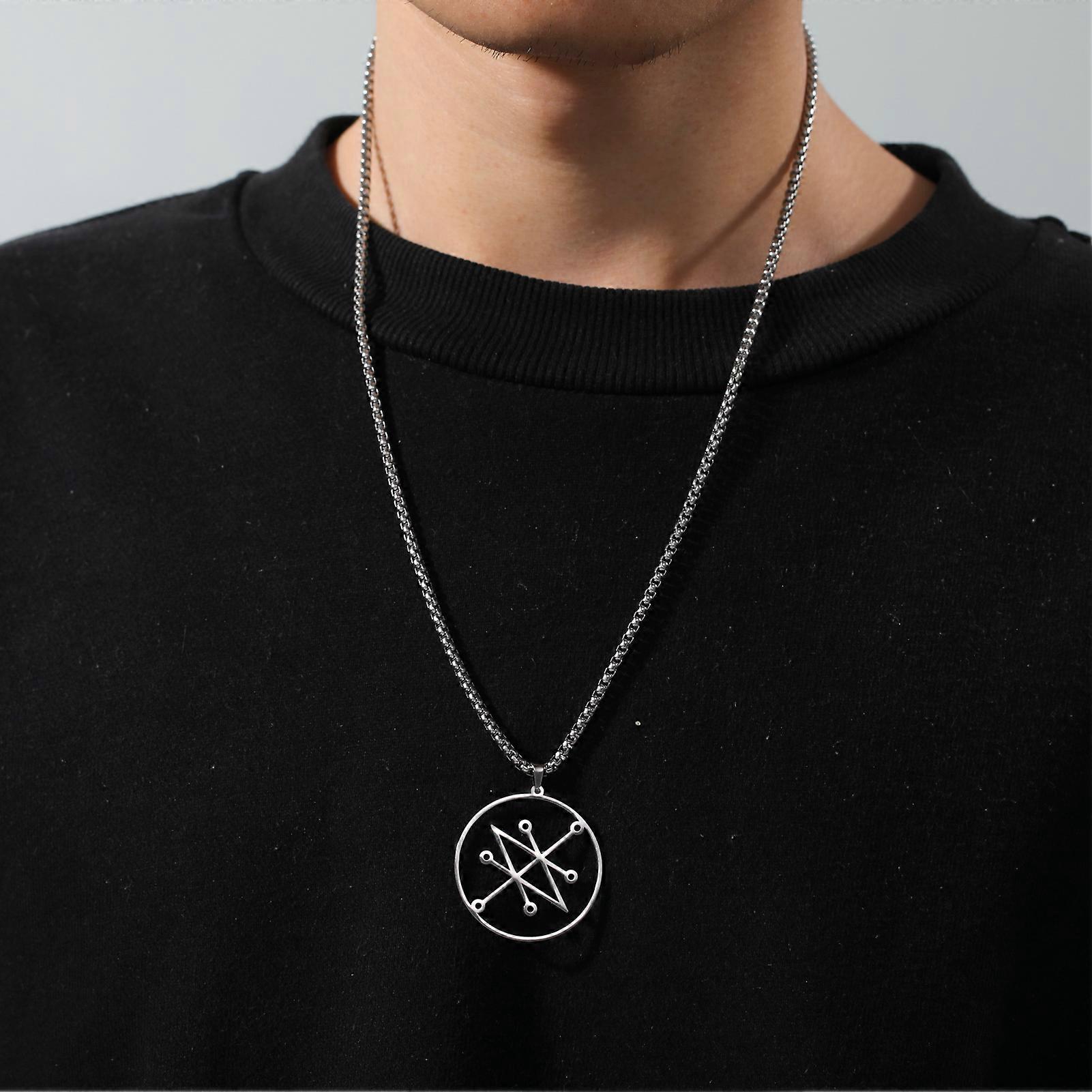 Vintage Azazel Sigil Pendant Necklace Demonic Symbol Sign Necklaces ...