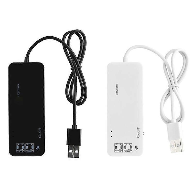 7.1 Channel 3 USB Ports External Sound Card Hub Audio Mic Adapter for ...