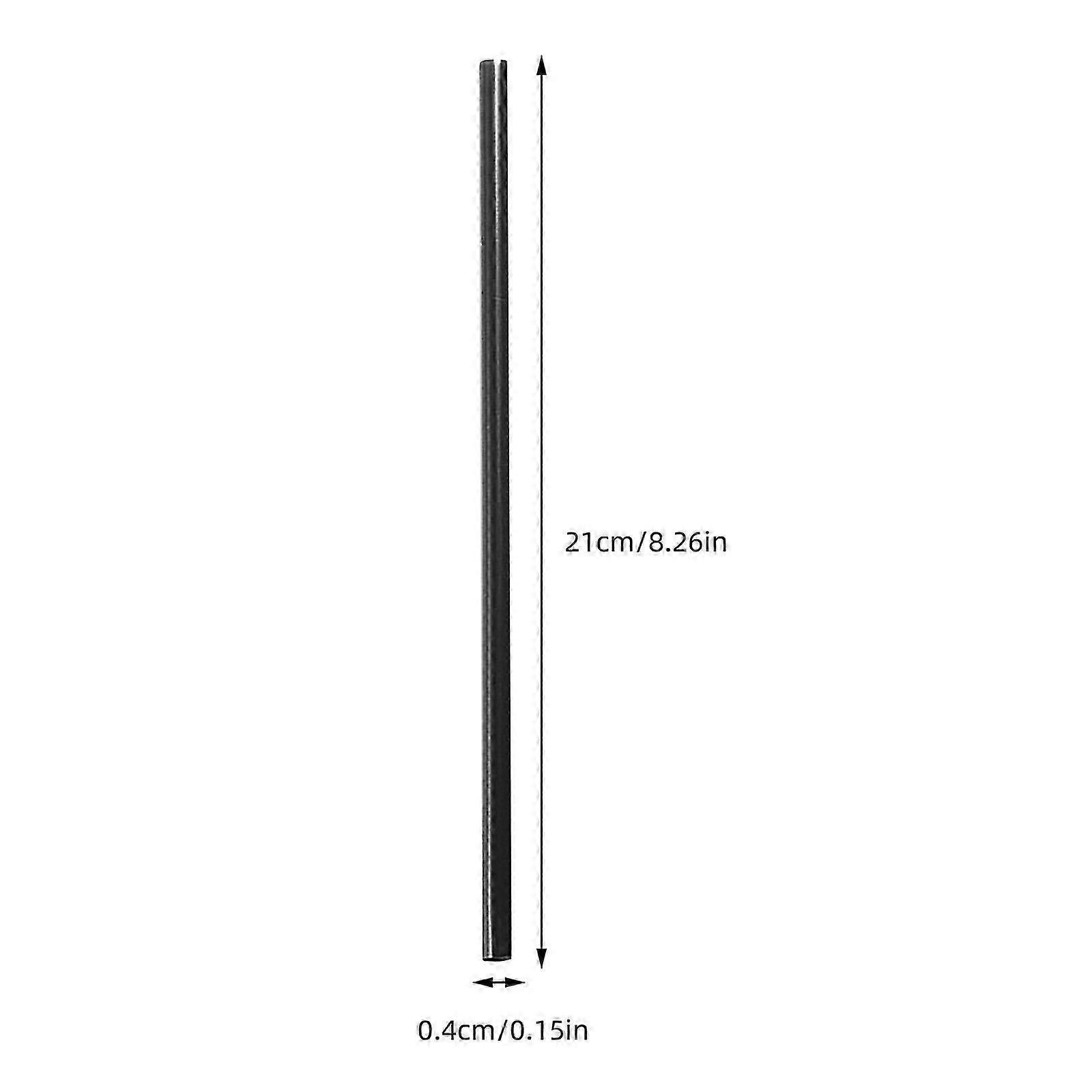 500pcs Disposable Plastic Straws Black Thin Tube Cocktail Water Flat ...