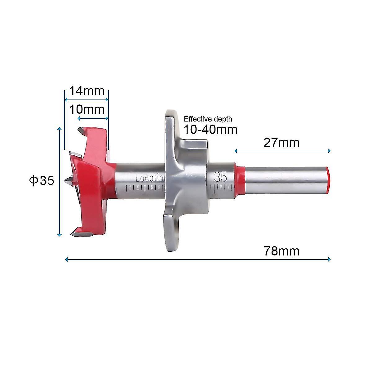 Router Bit, 35mm Adjustable Positioning Drill Bit Set, Cemented Carbide ...