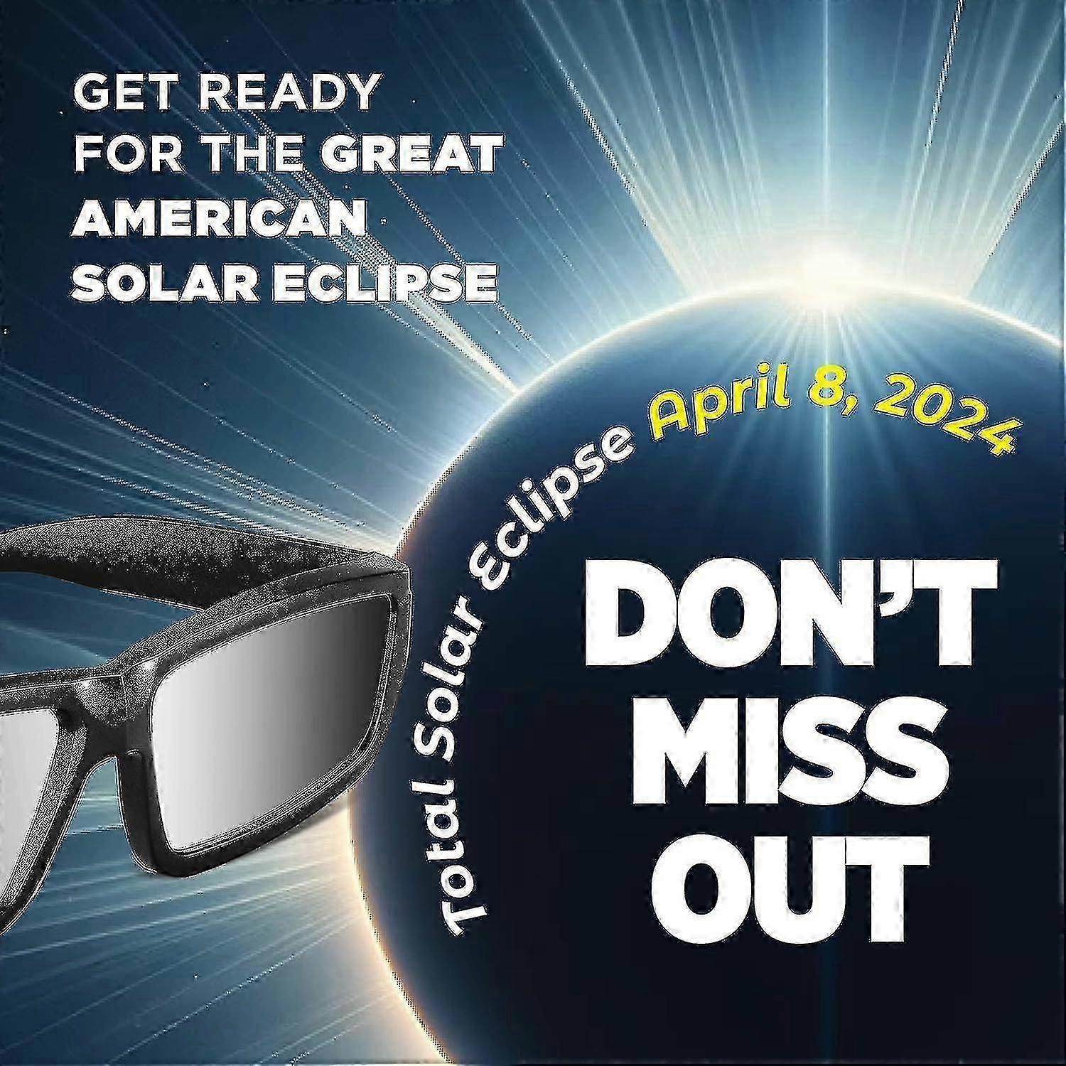 Solar Eclipse Glasses (2 Pack) 2024 Ce And Iso Certified Safe Shades ...