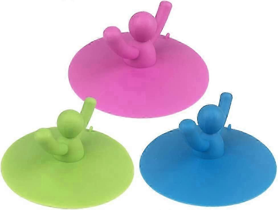 3Pcs Silicone Drain Stopper,Universal Silicone Bath Plug Drain Stopper ...