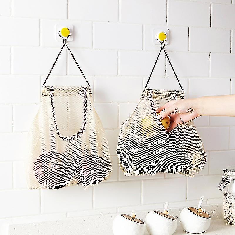Wall-mounted Fruit Vegetable Hanging Bag Durable Multifunctional ...