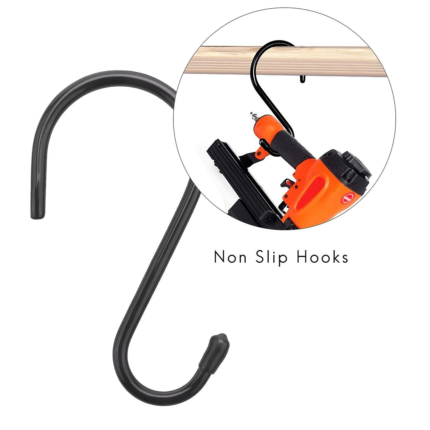 12 Pack 6 Inch Large Heavy Duty S Hooks compatible Hanging, Non Slip ...