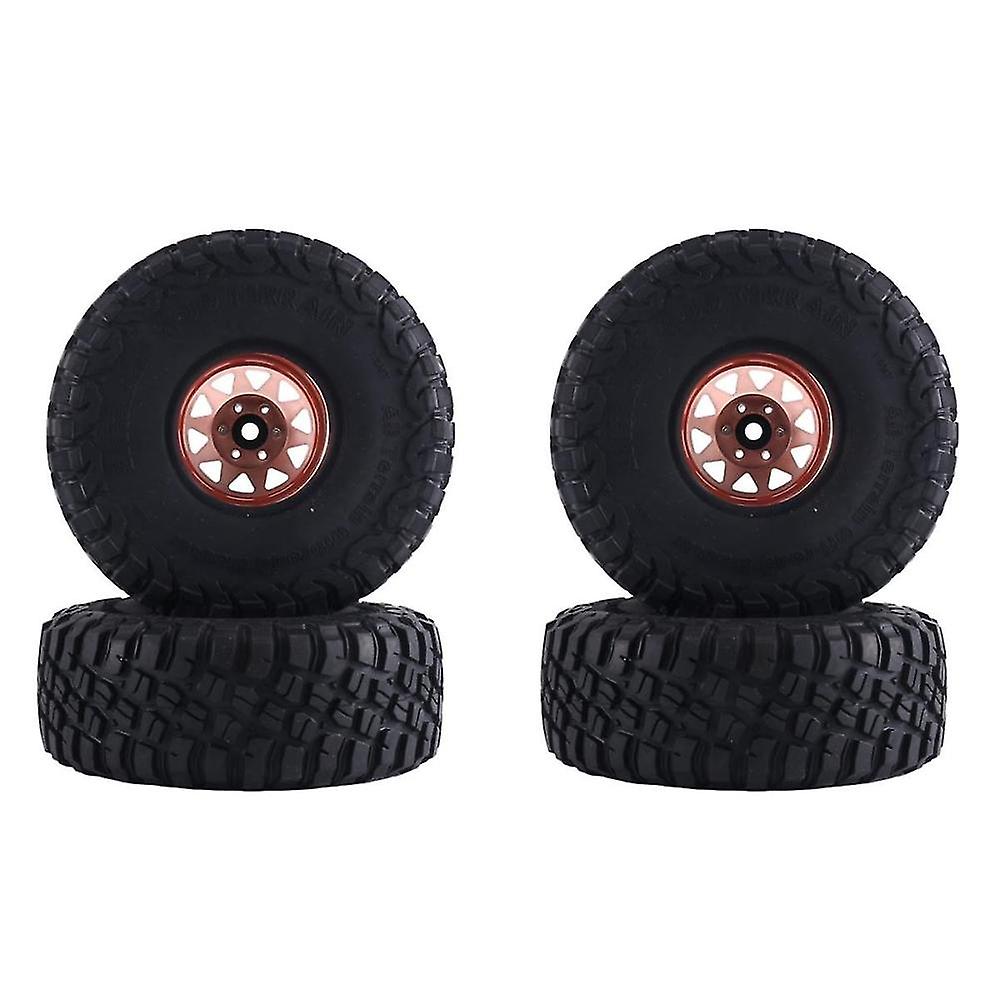 120mm Metal 1.9 Beadlock Wheel Rim Wheel Hub Tire For 1/10 Rc Crawler Car Trx4 Axial Scx10 ...