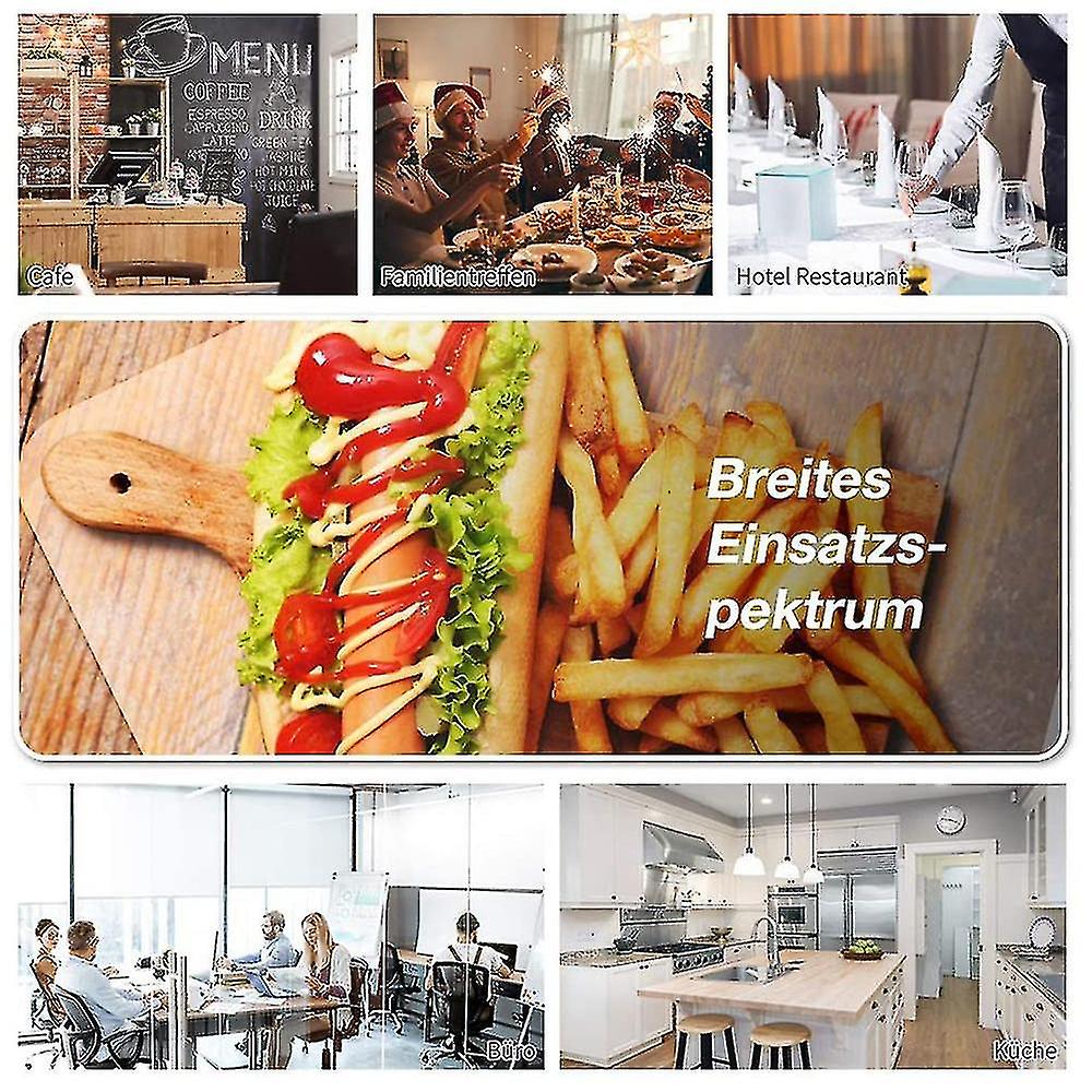 Set Of 8 Transparent Place Mats Washable White Dining Table Place Mat ...