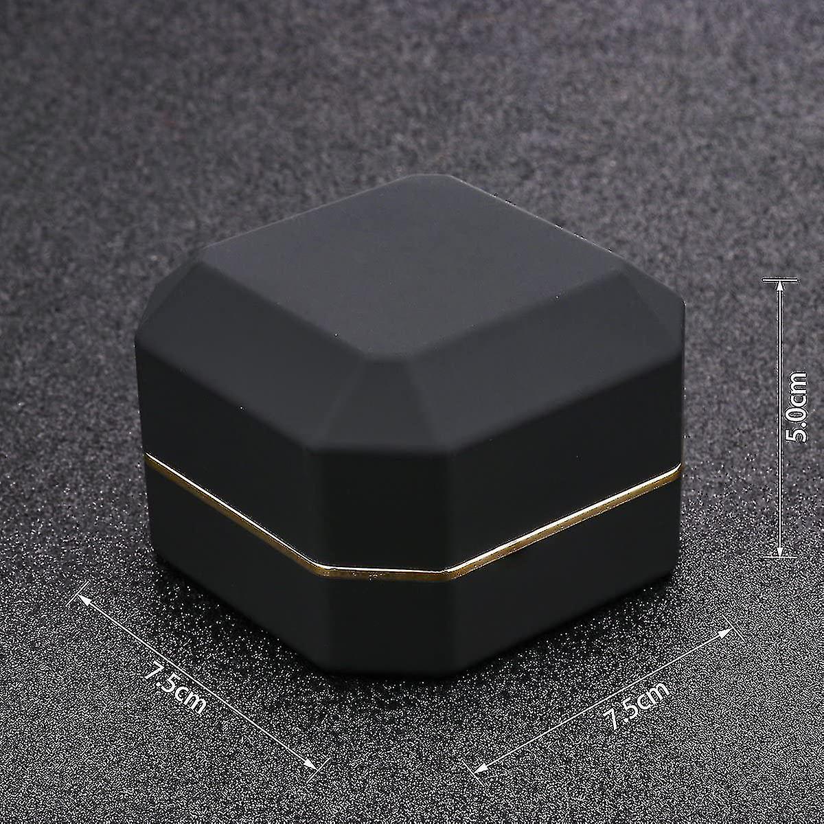 Luxury Ring Box, Square Velvet Wedding Ring Case With Led Light | Fruugo UK
