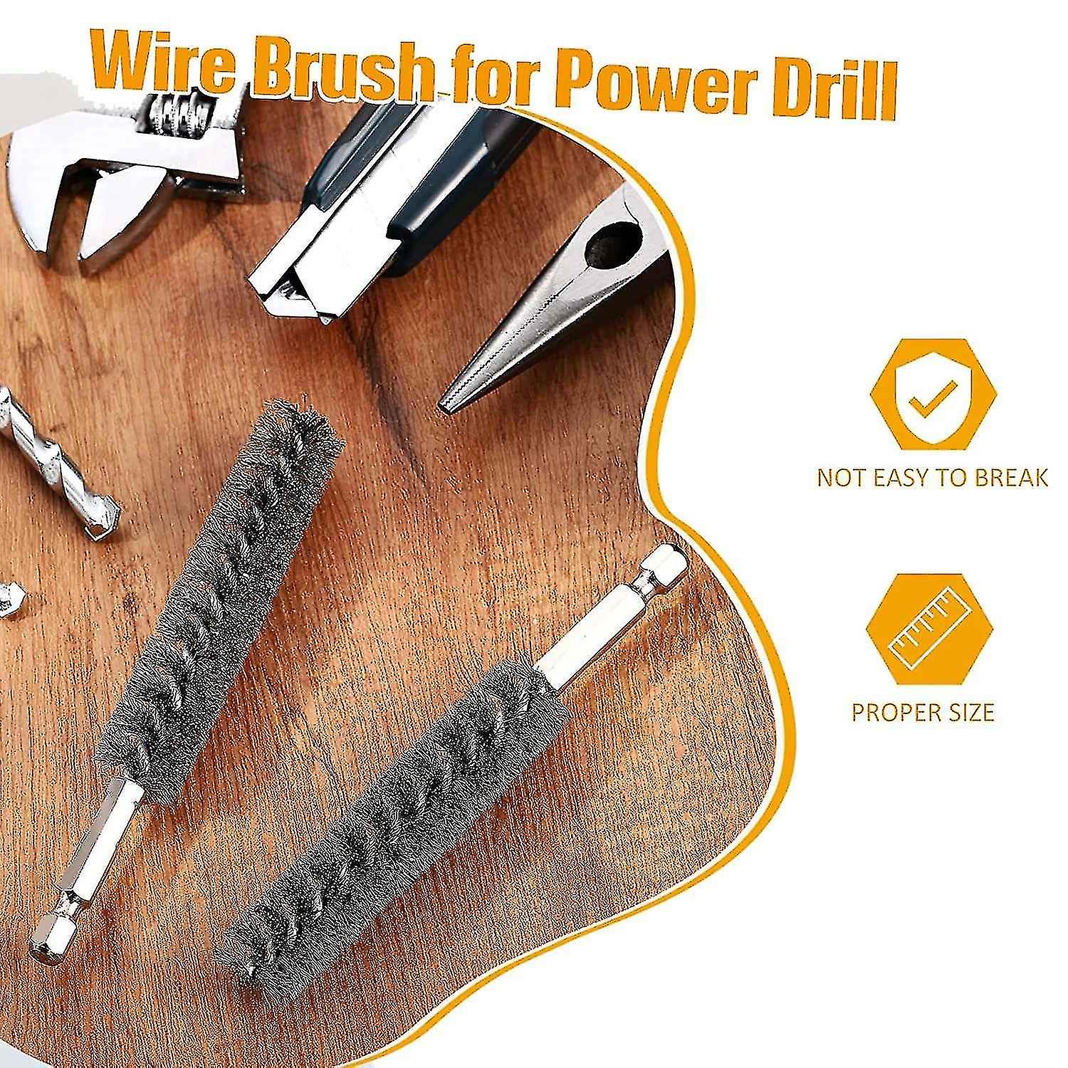 Stainless Steel Hole Brush Stainless Steel Bristle Wire Brush For Drill ...