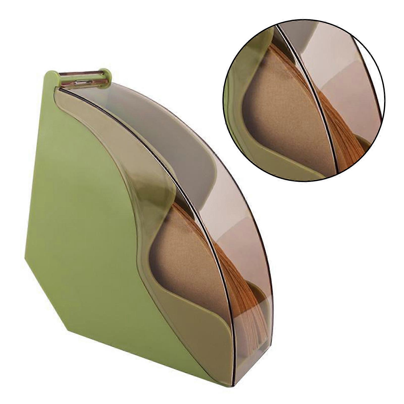 Acrylic Coffee Filter Holder With Lid Fan Shaped Filter Paper Dustproof ...