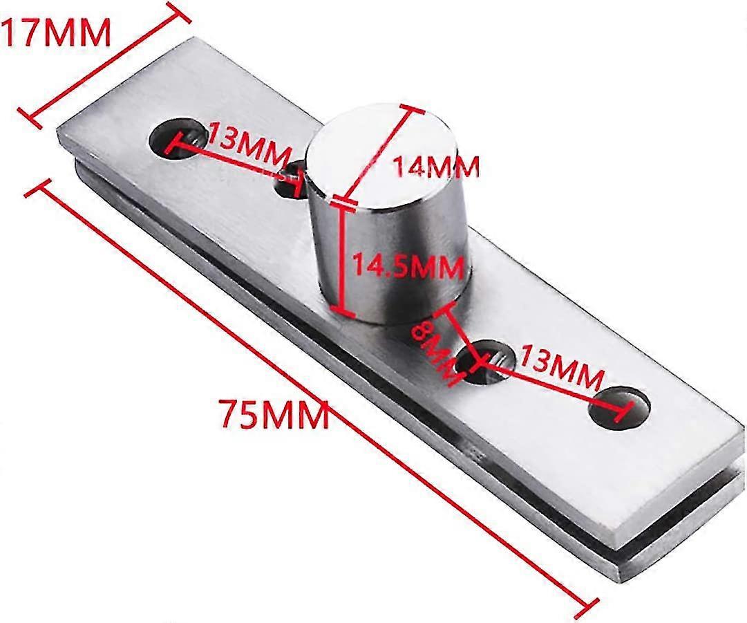 Set Of 2 Stainless Steel 360 Degree Pivot Door Hinges With Fixing ...