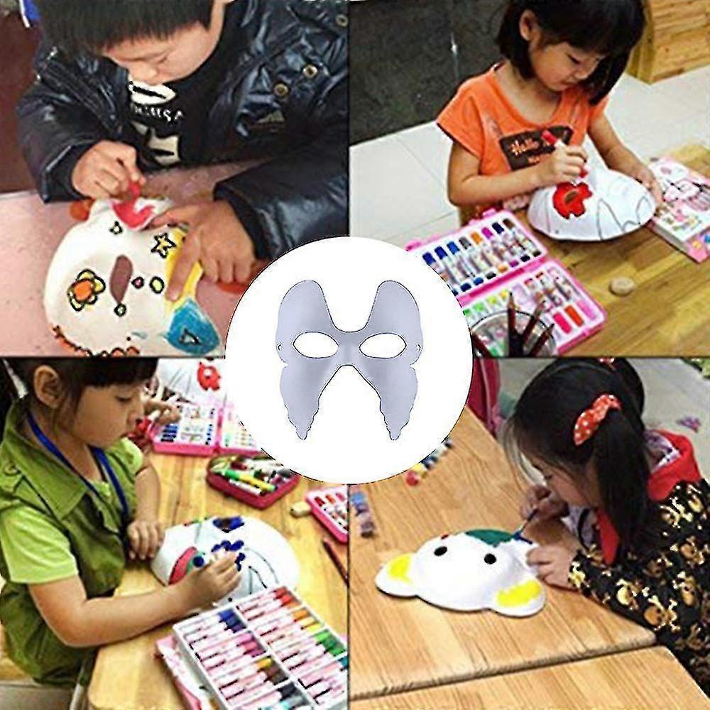 6 Pcs White Masks Diy Masquerade Masks Plain Halloween Face Masks ...