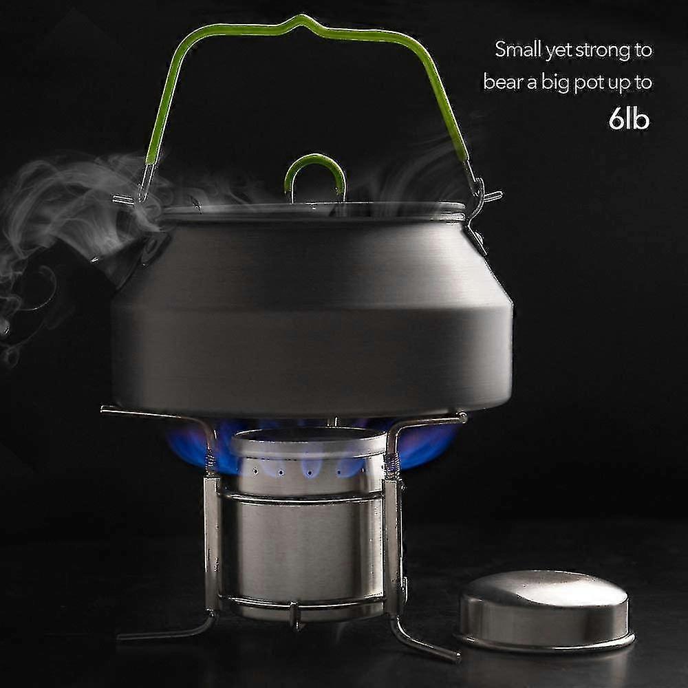 Camping Alcohol Stove Stainless Steel Ultralight Folding Liquid Stove ...