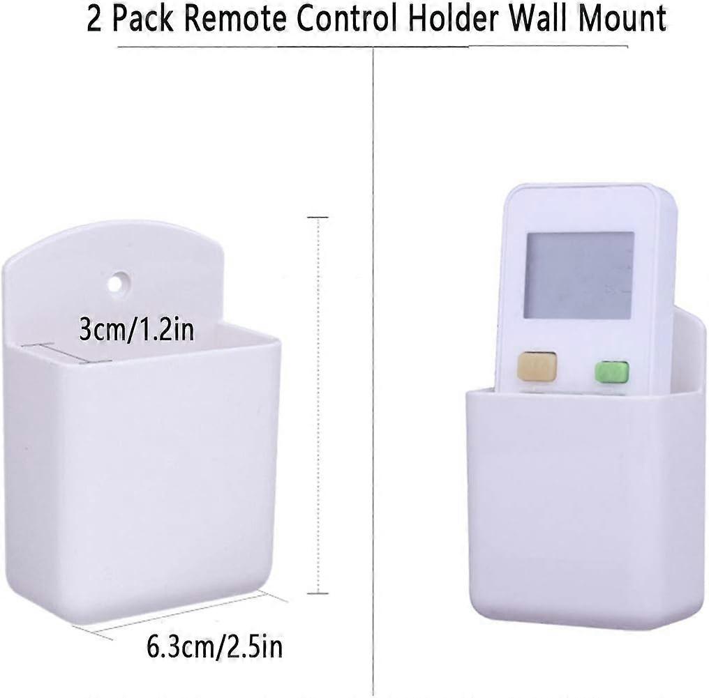 2 Pack Remote Control Holder Wall Mount, Self-Adhesive Universal Remote ...