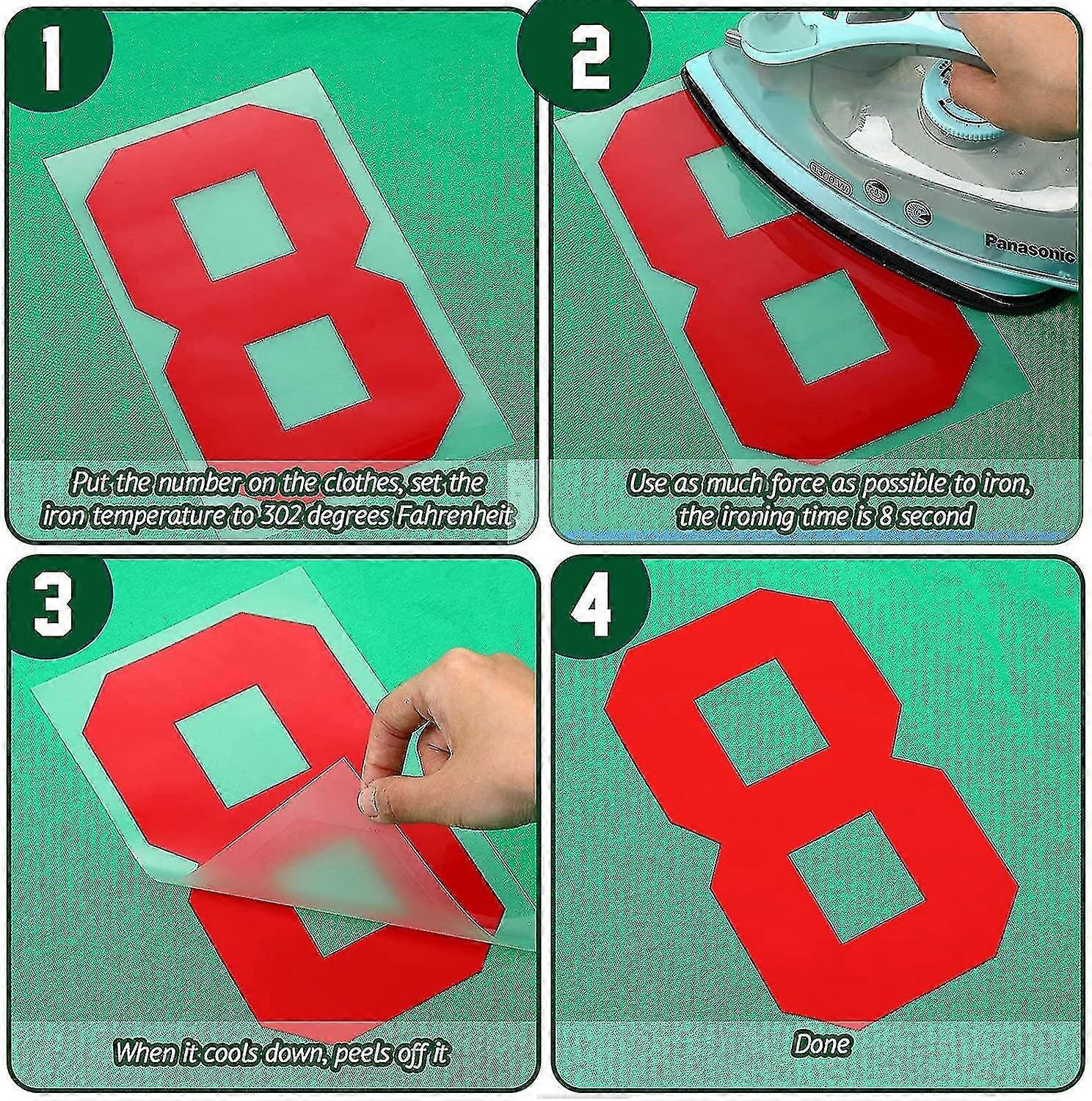 20 Pieces Iron On Numbers T Shirt Heat Transfer Numbers 0 To 9 Jersey ...