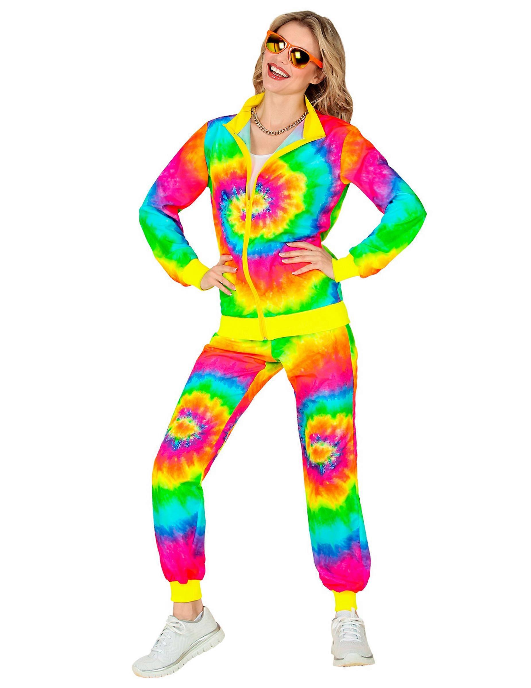 Adult Neon Tie and Dye Tracksuit | Fruugo UK