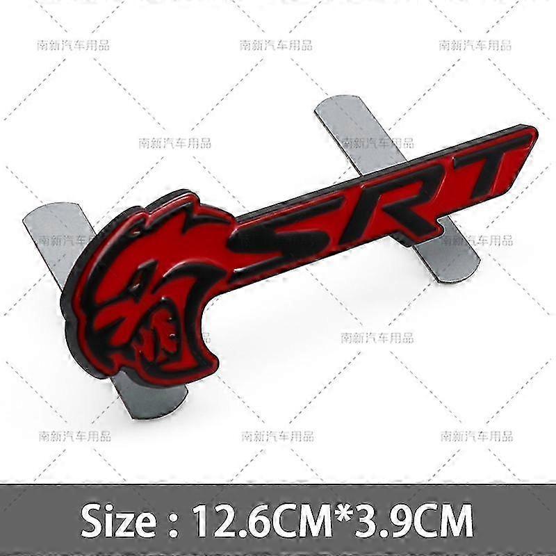 3D Metal Srt Hellcat Stickers Car Front Grill Emblem Demon Badge For ...