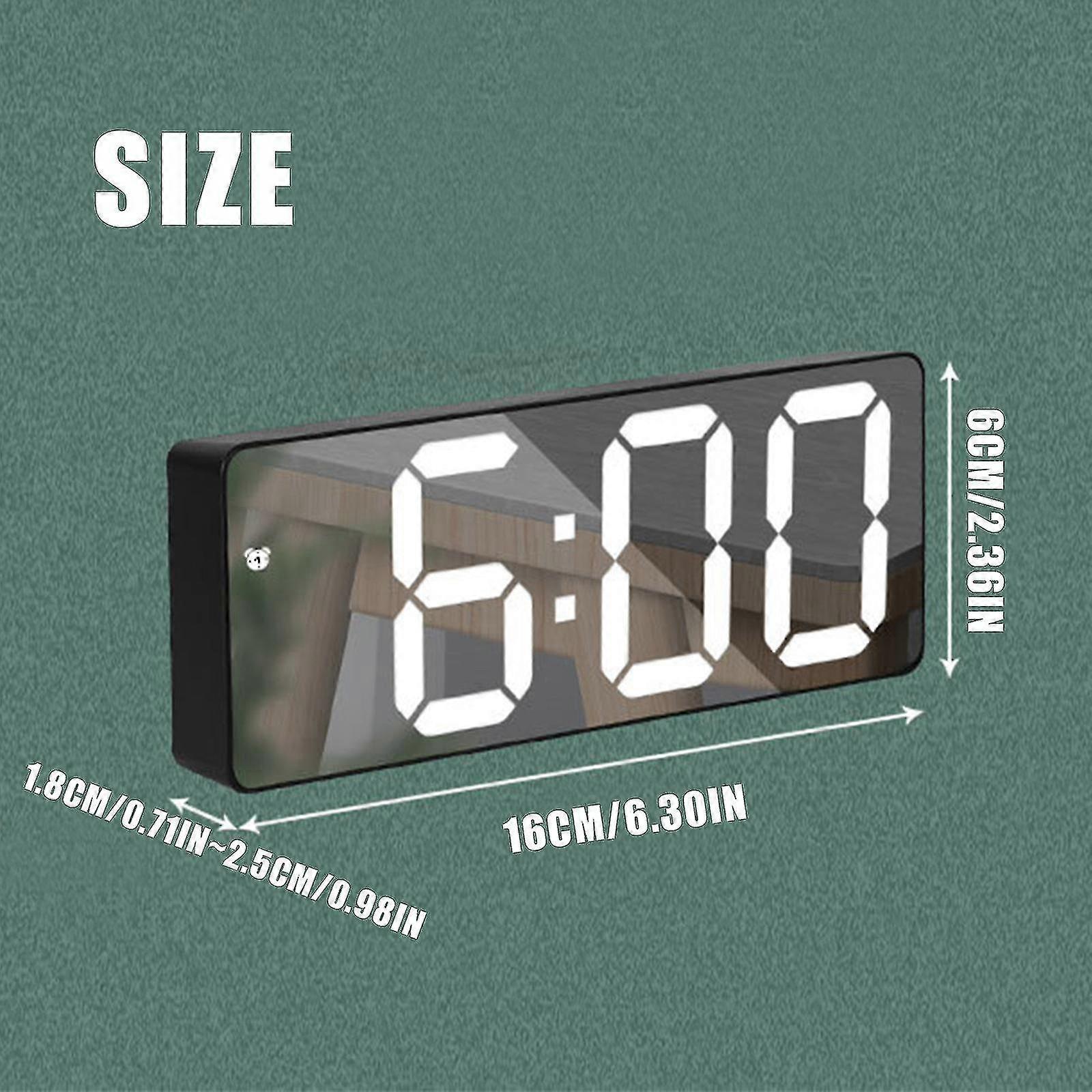 Digital Dual Alarm Clock For Bedroom, Large Display Bedside Clock For ...