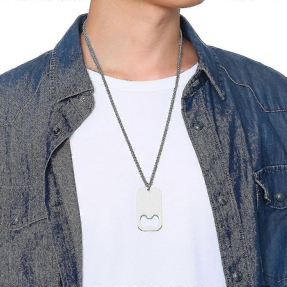 Stainless Steel Beer Corkscrew Pendant Men's Necklace Corkscrew Chumian ...