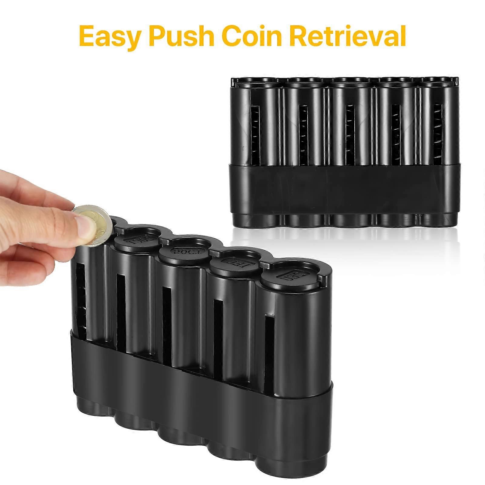 Coins Plastic Storage Box Coin Dispenser Sorter Easy Change Purse for ...