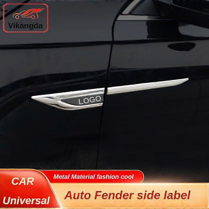 Car Door leaf panel side decorative strip Metal 3D car logo Automotive ...