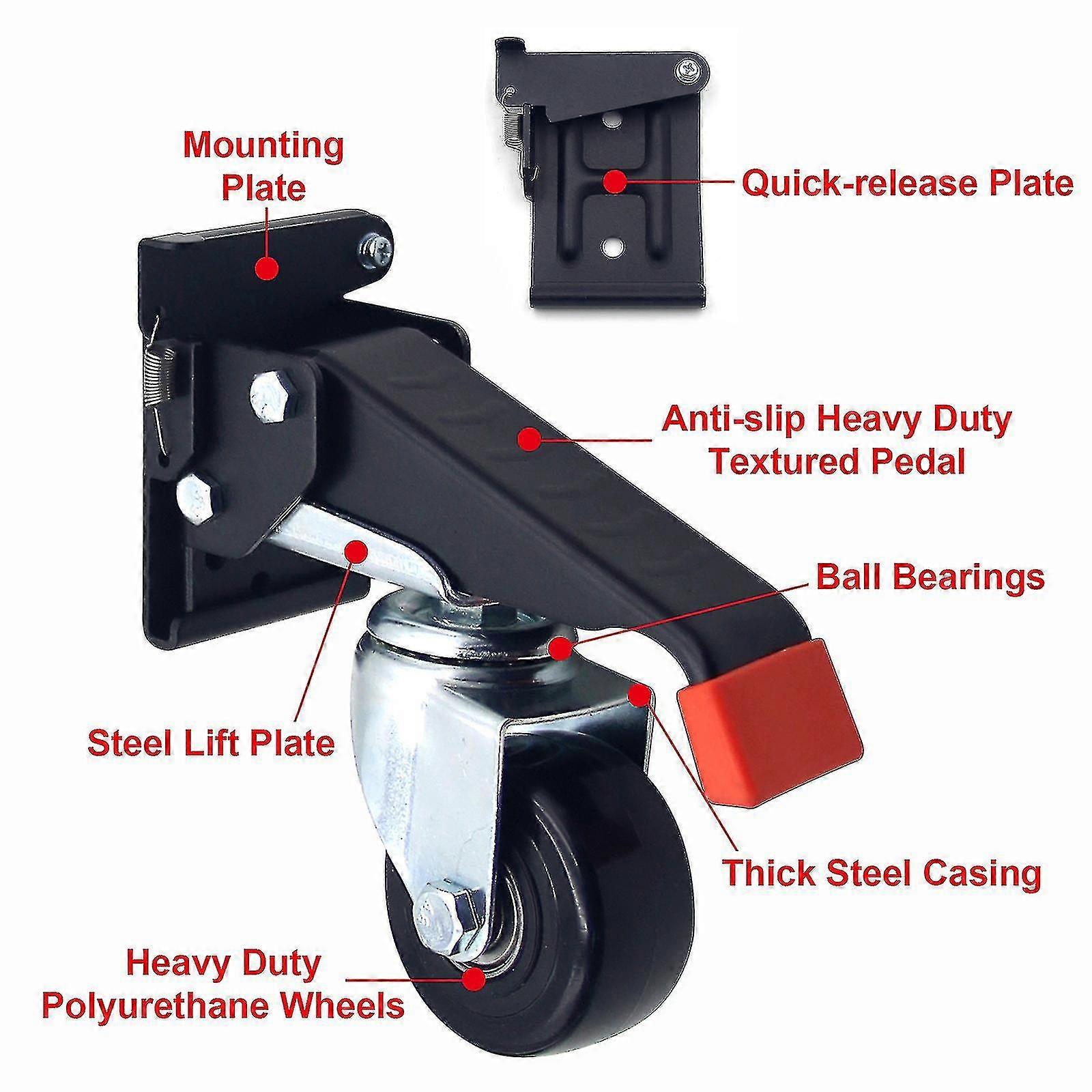 Workbench Casters Kit 660 Lbs - Heavy Duty Quick Release Retractable ...