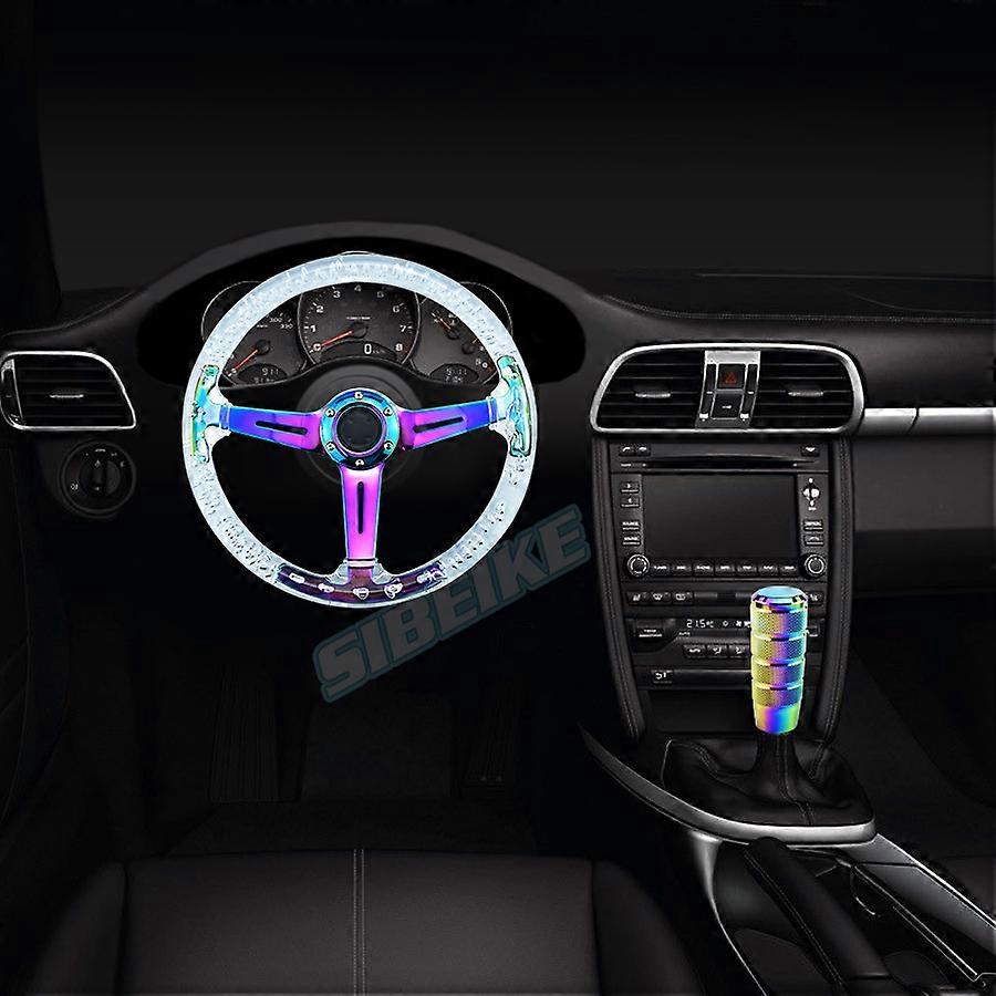 Universal Transparent White Acrylic Dimple Steering Wheel Sport Neo ...