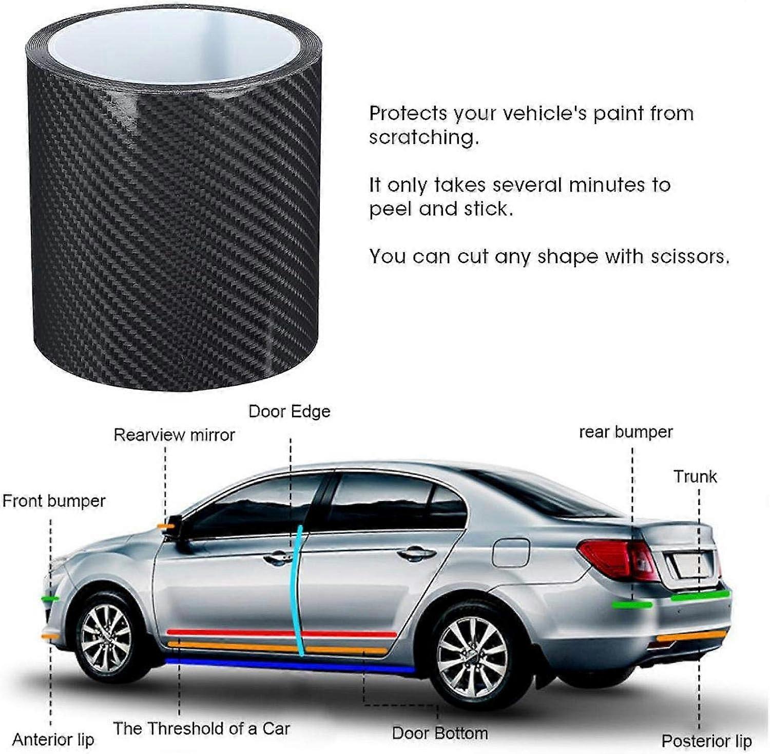 Skyddsfilm för bilar, kolfiber skyddsfilm anti-repa klistermärke för ...