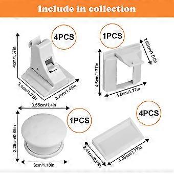 4 Pcs Child Lock Cabinet + 1 Magnetic Child Lock Key, Baby Safety ...
