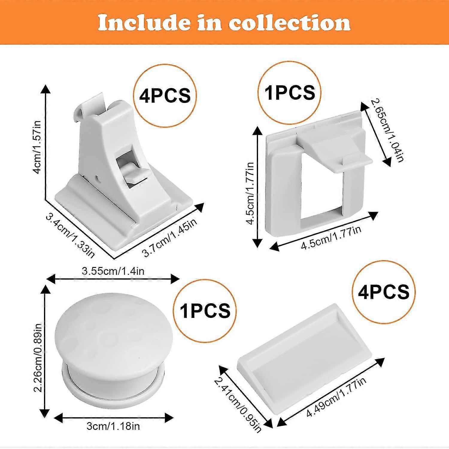 4 Pcs Child Lock Cabinet + 1 Magnetic Child Lock Key, Baby Safety ...