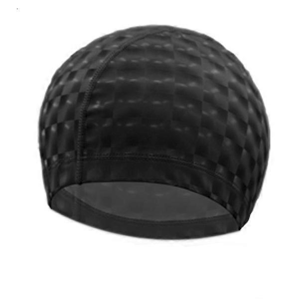Swimming Cap PU Coating Waterproof Ear Protection Not Strangle Head ...