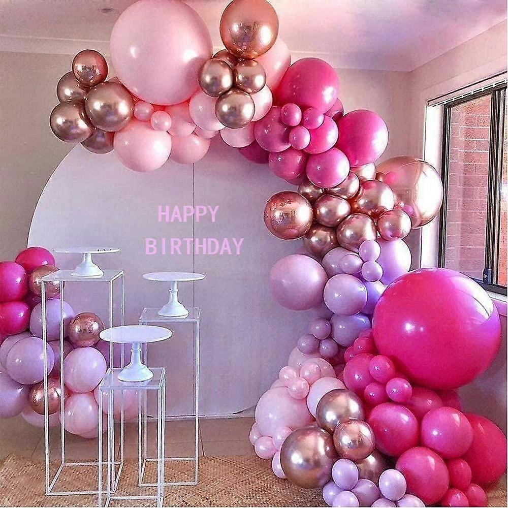 Hot Pink Balloons Decorations 152Pcs Pink Balloon Garland Arch Kit,