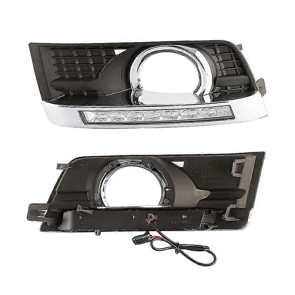1 Pair LED Daytime Running Light LED DRL with yellow turning lights fog ...