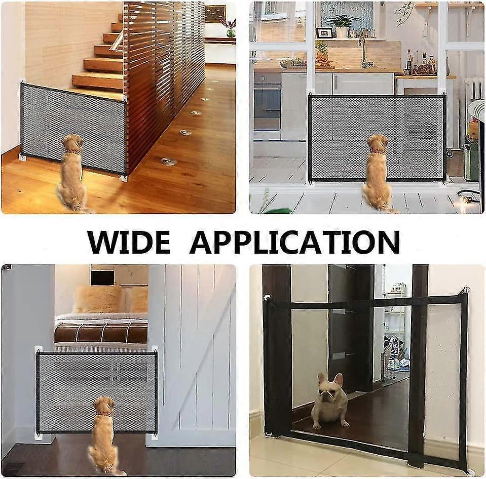 Dog Barriers, Magic Gate Foldable Dog Door Guard Door Stair Guard For ...