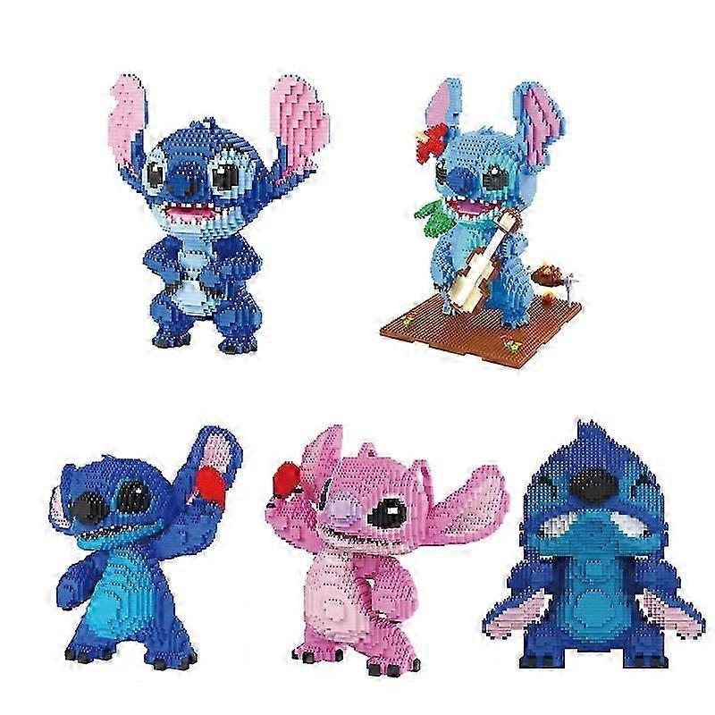 Guitar Stitch Series Diamond Building Block Micro Lilo & Stitch Figure ...