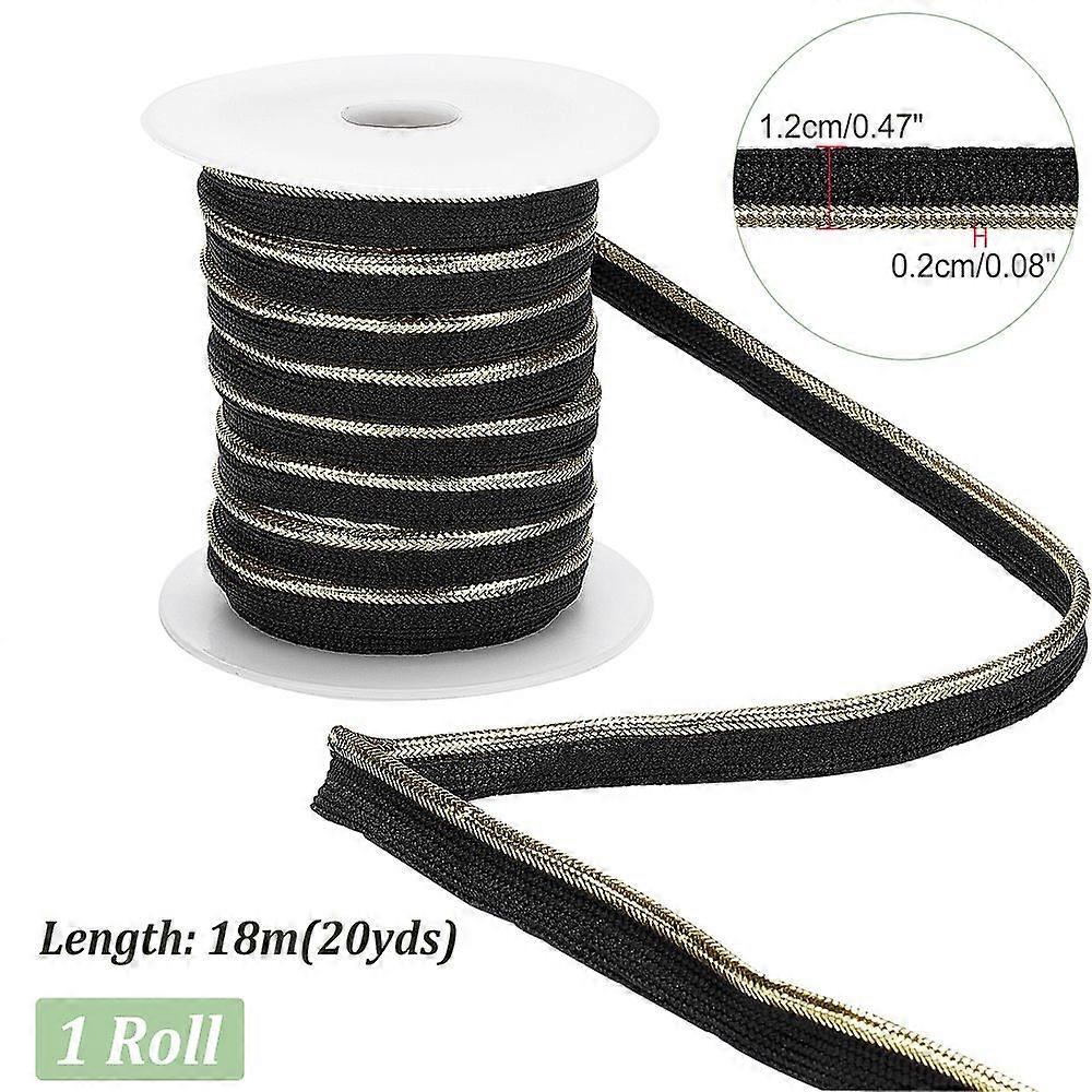 20 Yards Piping Trim with Welting Cord Black Maxi Piping Bias Tape Lip ...