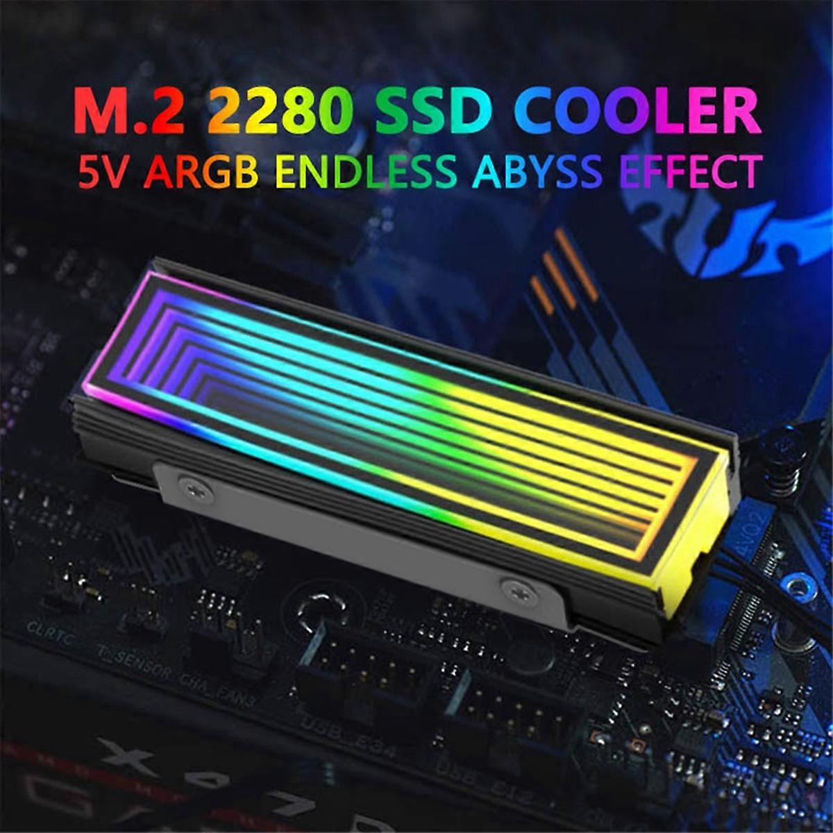 M.2 ARGB Computer Radiator 2280 SSD M2 Radiator PC RGB M.2 Nvme Cooler ...
