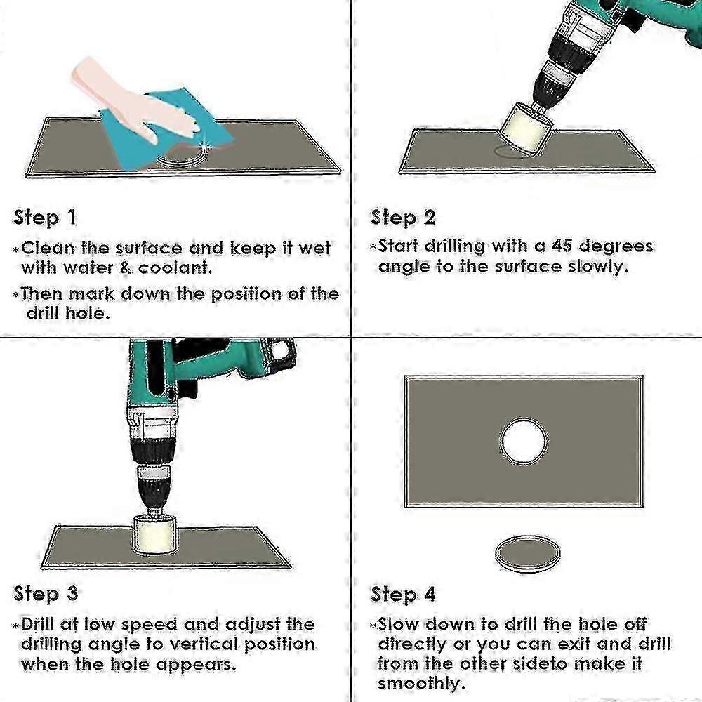 Diamond Hollow Core Drill Bits for Glass & Tile - Efficient Extractor ...