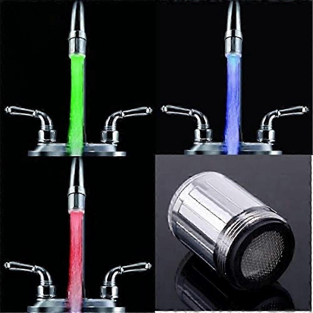 Colorful Led Water Faucet,Bright Led Faucet Nozzle,3 Color Temperature ...