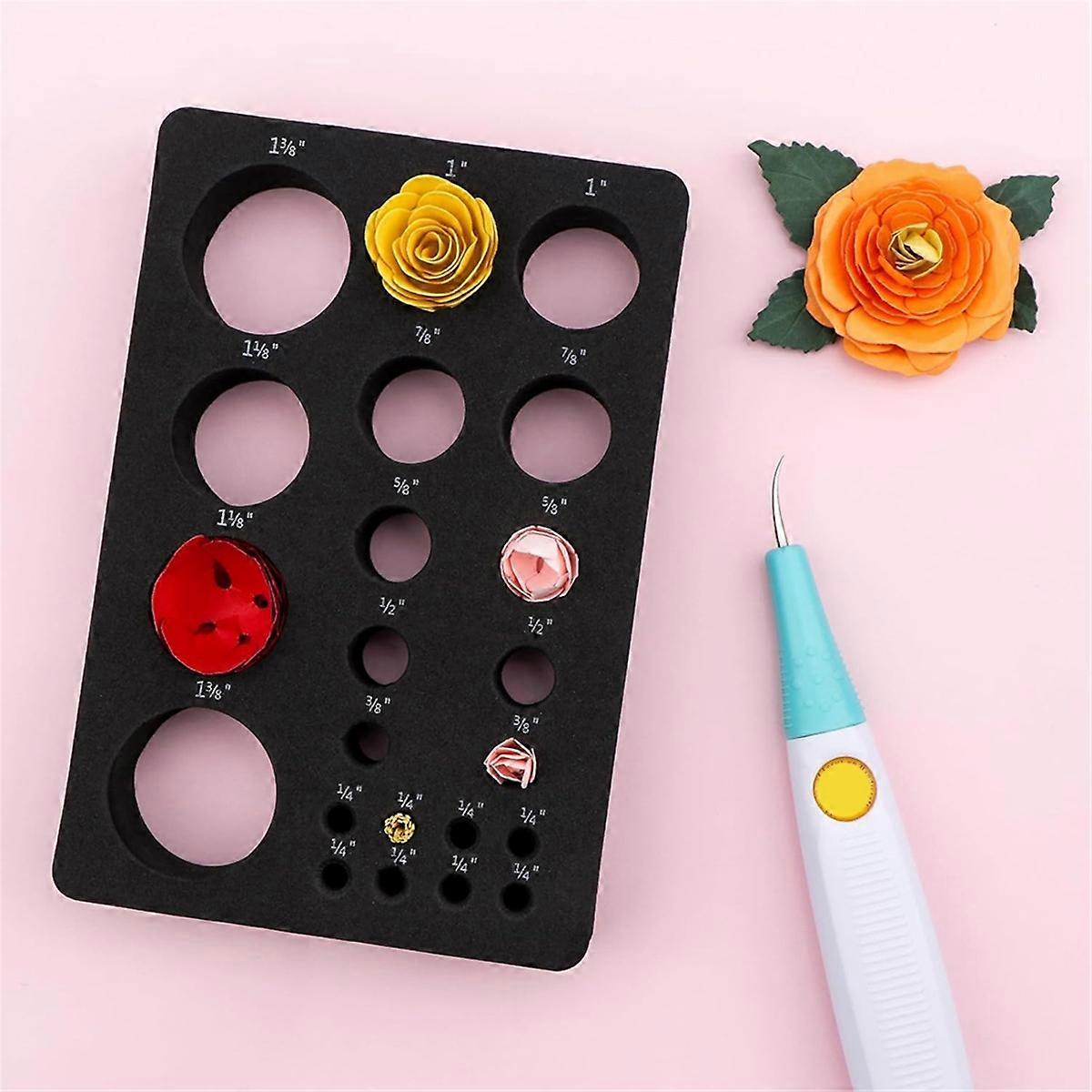 3 Pcs Foam Flower Mold Tray-Inch Marked,Helps Buds and Stamens Dry and ...