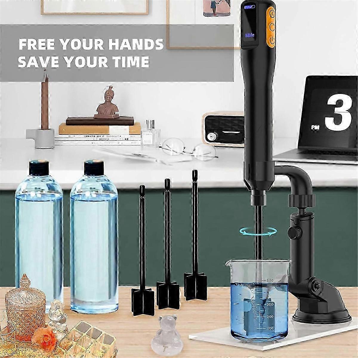 Upgraded Resin Mixer, Epoxy Resin Electric Stirrer, Paint Mixer & Timed ...