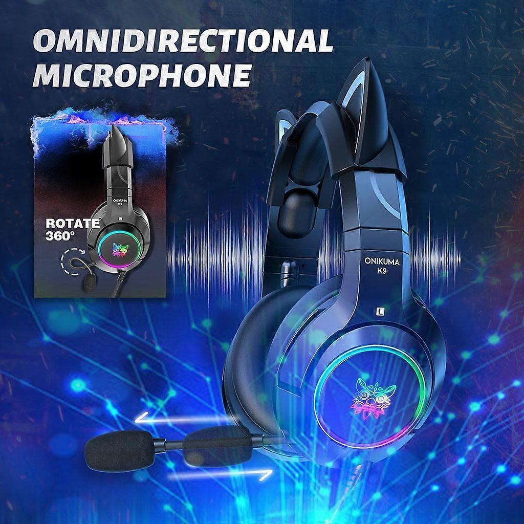 ONIKUMA K9 Gaming Headset for Gilrs Boys PC Stereo Gaming Headphones ...