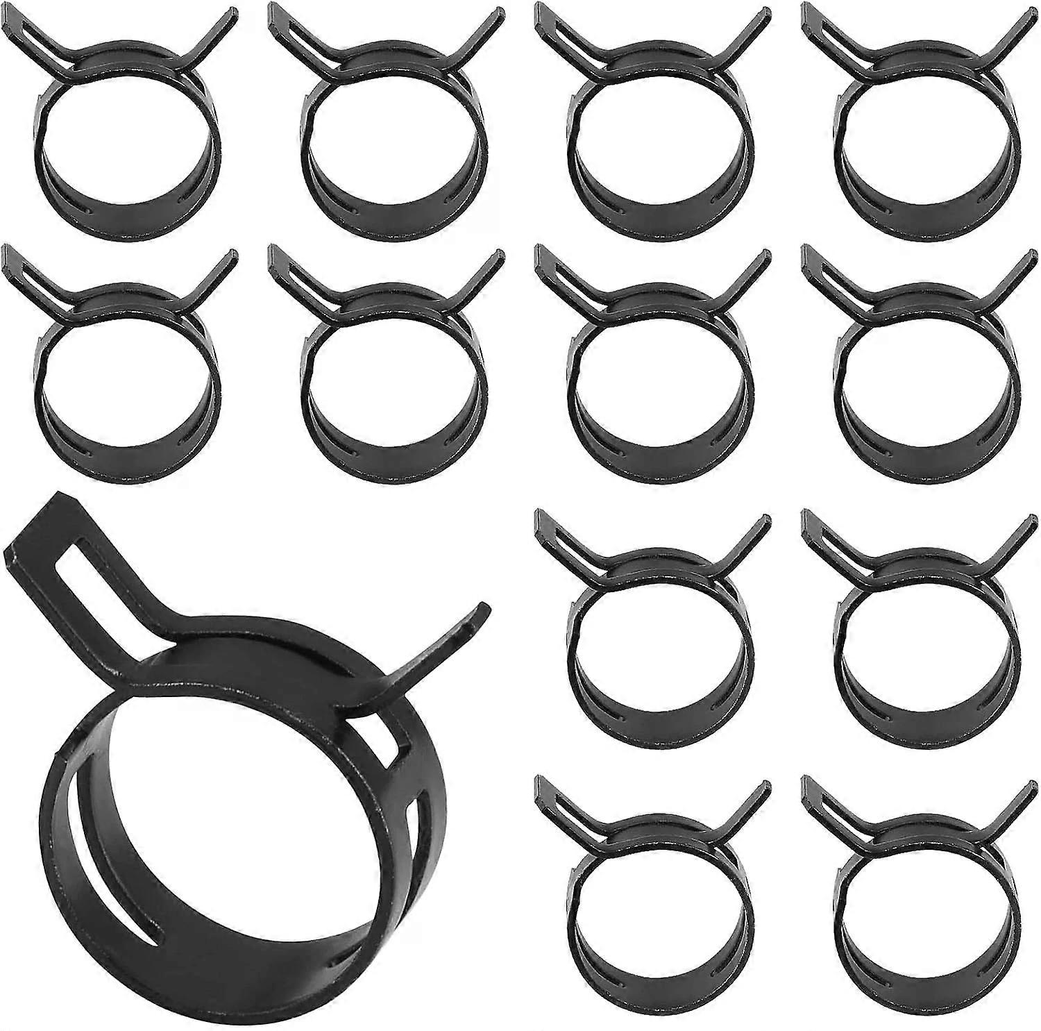 Spring Band Type Action Hose Clamps, 30Pcs 12mm/0.47" ID Black ...