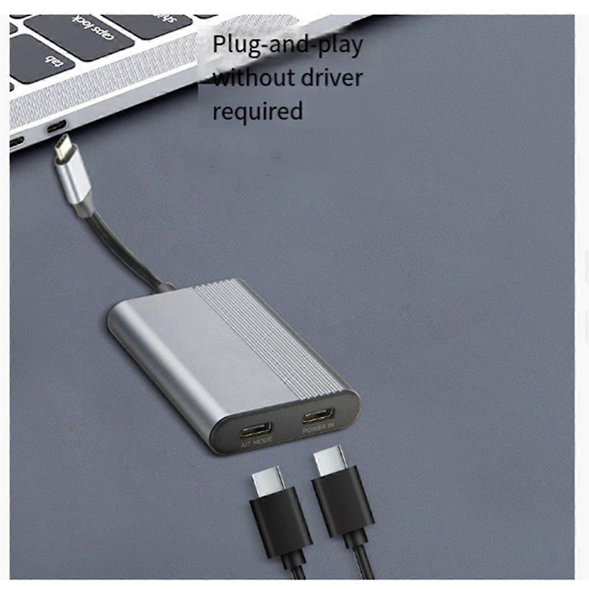 AR Smart Glasses USB C Hub,2-Port USB-C Hub with DP Alt Mode Output 4K ...