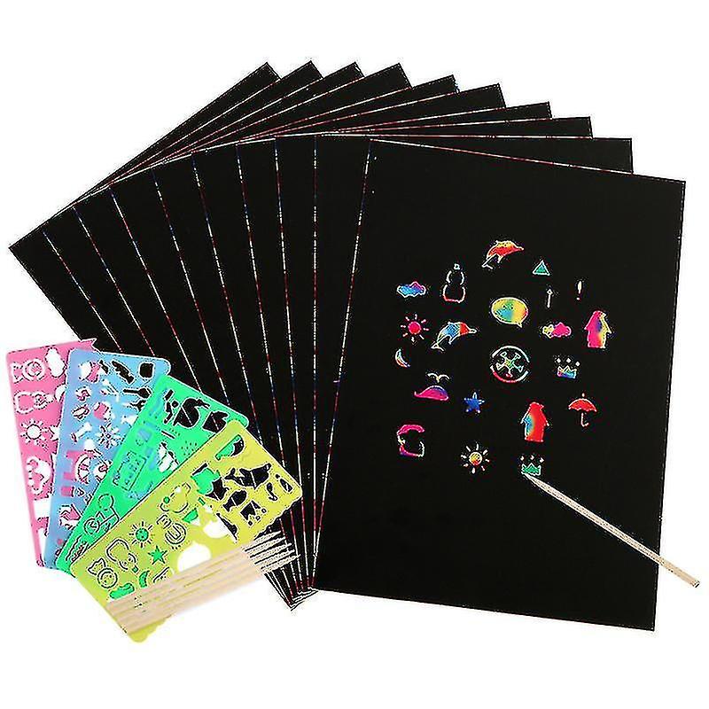 Sheets Of Rainbow Scratch Paper For Drawing And Handicrafts Scratch ...