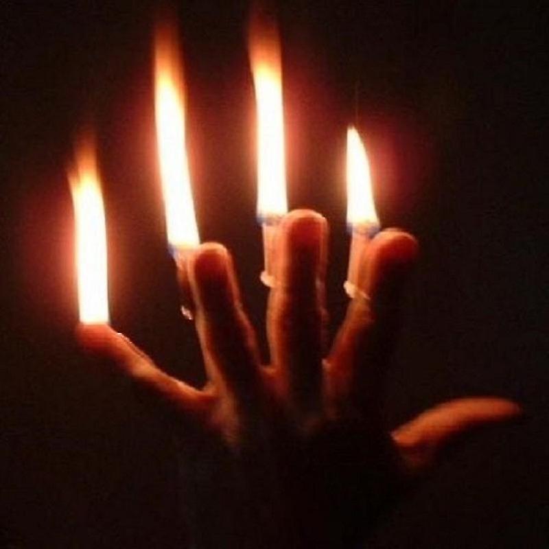 1 Set Finger Fire Magic Stage Magic Prop Professional Magician Magic ...